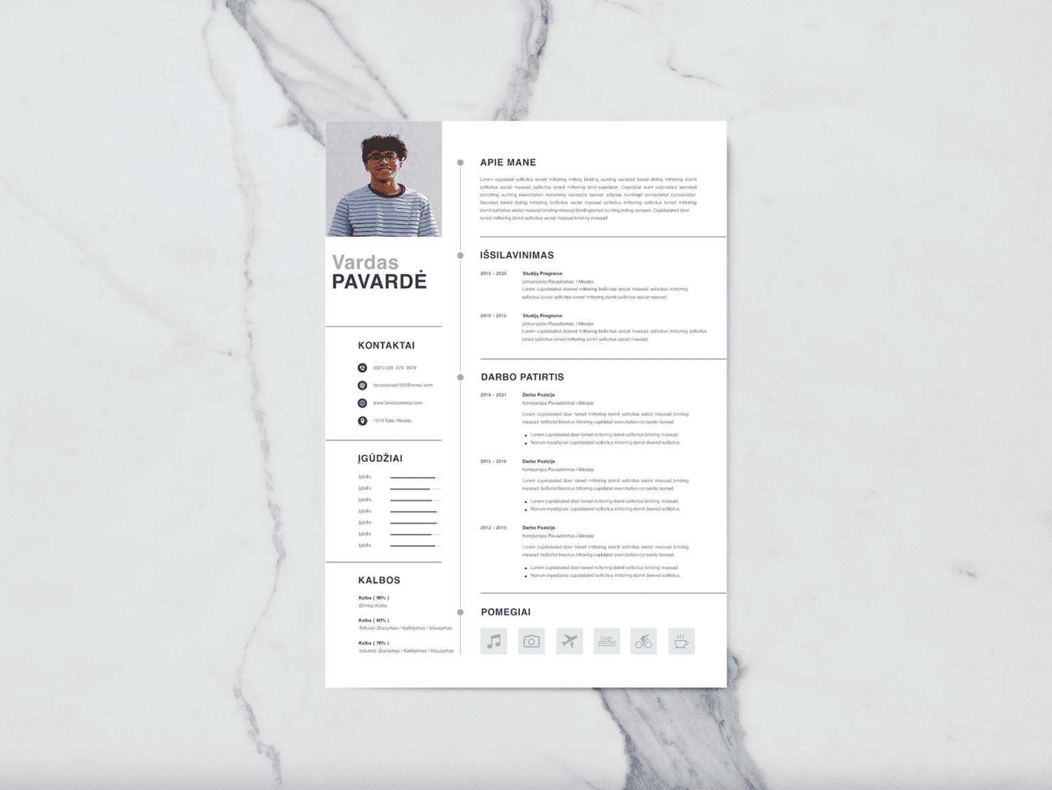 CV šablonas 16 - CVSABLONAS.LT